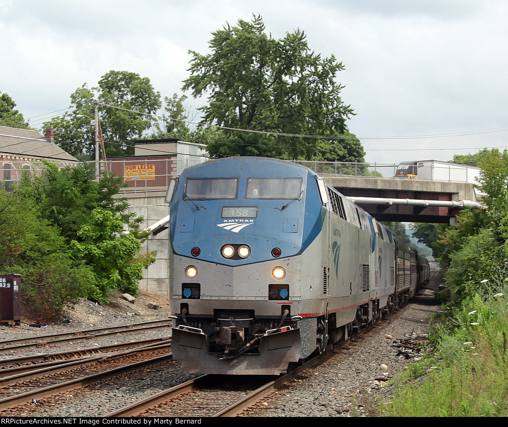 AMTK 158 With Tr 449, the Boston Section of the Lake Shore Ltd.